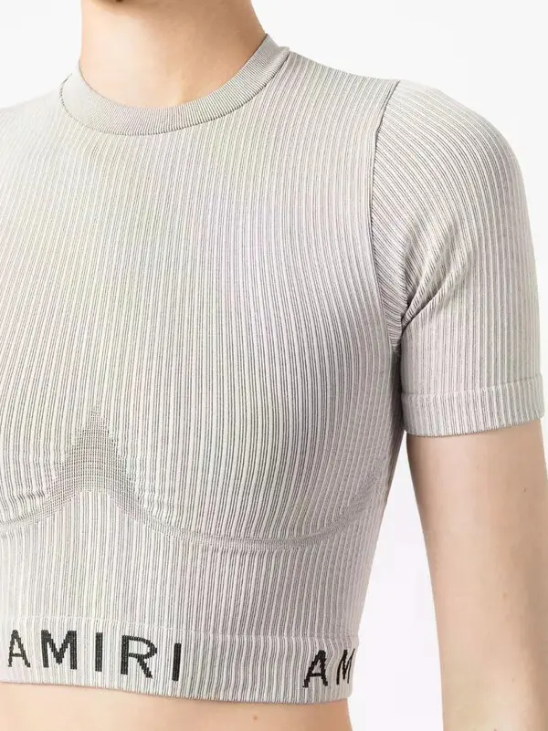 Amiri Logo-print Seamless Performance Top