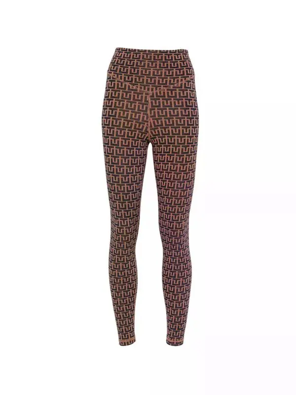 The Upside Castilla Geometric-pattern Leggings - Brown
