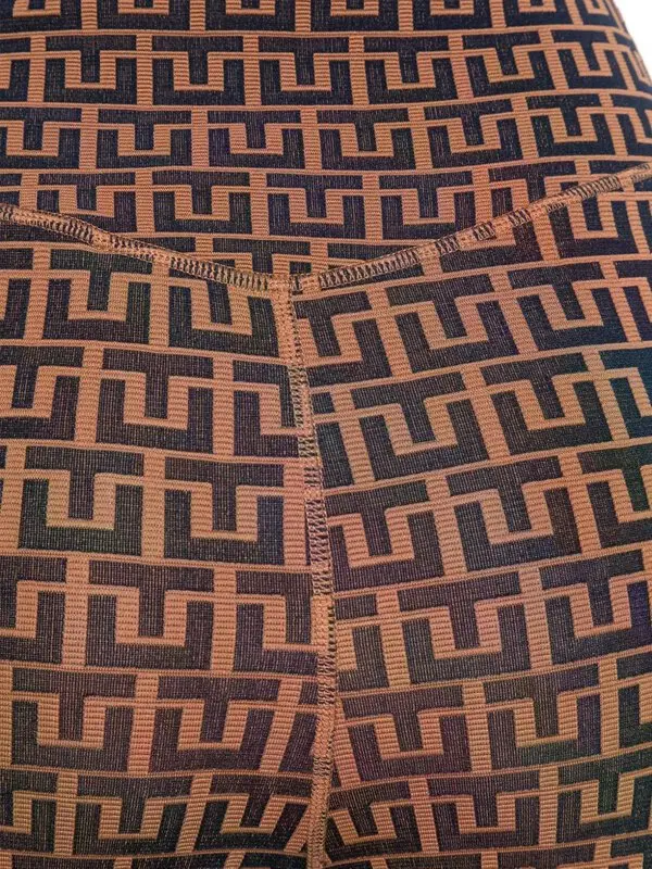 The Upside Castilla Geometric-pattern Leggings - Brown