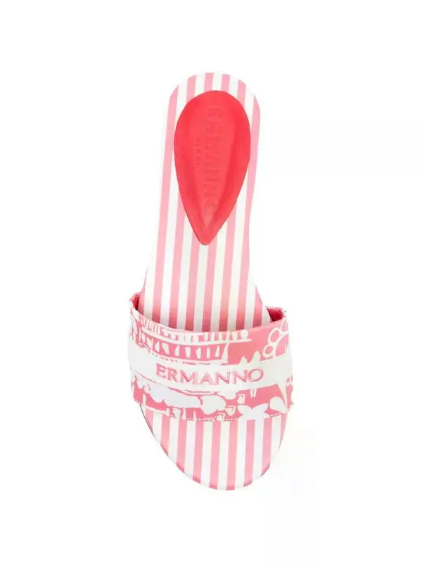 ERMANNO FIRENZE Logo-embroidered Sandals