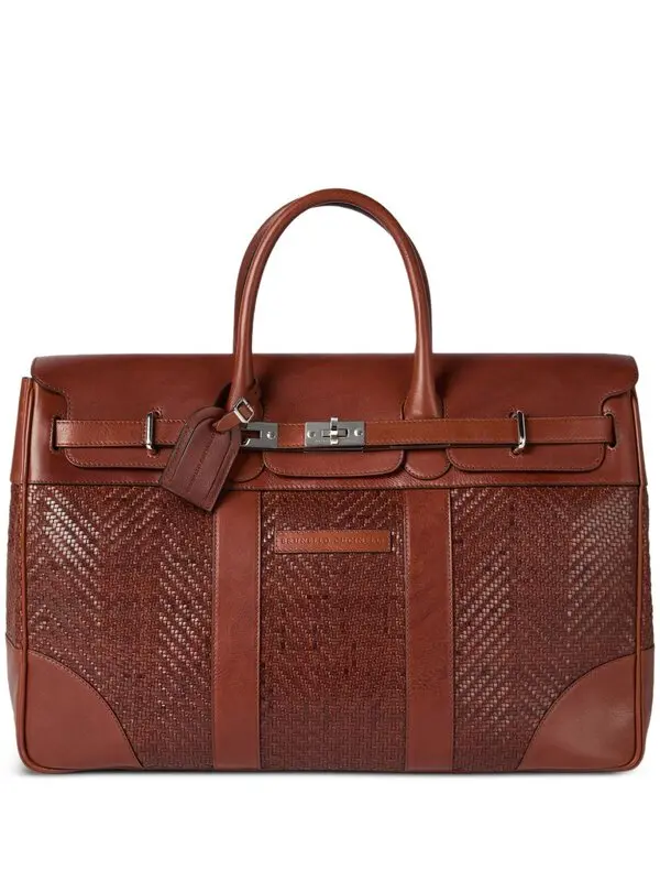 Brunello Cucinelli Leather Travel Bag - Brown