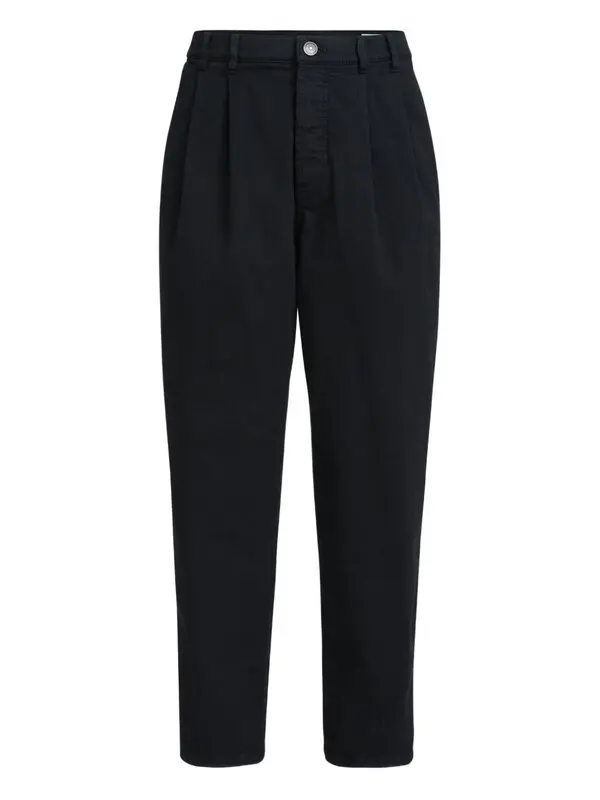 Brunello Cucinelli Tailored Cotton Trousers - Black