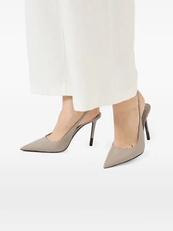 Brunello Cucinelli Leather Slingback Pumps