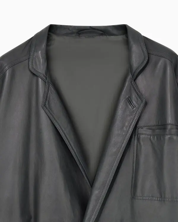 Giorgio Armani Archivio Ss1979 Double-breasted Leather Jacket
