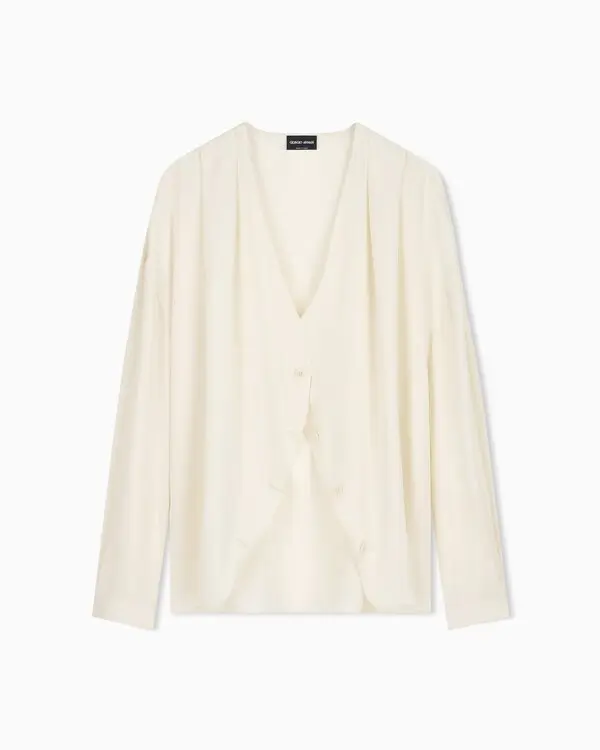 Giorgio Armani Archivio Ss1990 V-neck Blouse