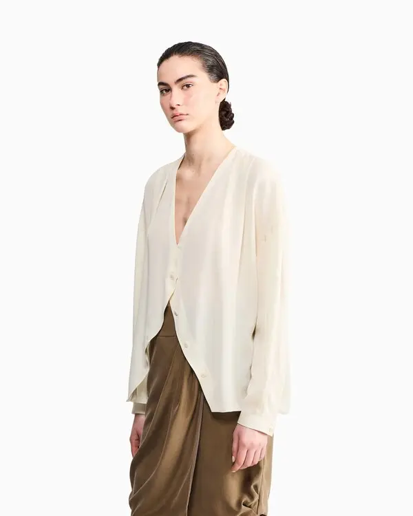 Giorgio Armani Archivio Ss1990 V-neck Blouse
