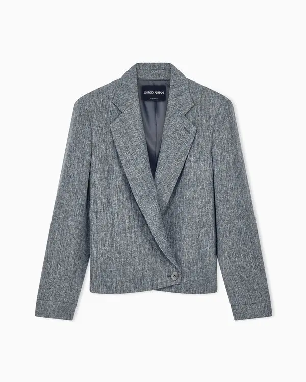 Giorgio Armani Archivio Fw1979 Asymmetrical Jacket - Black