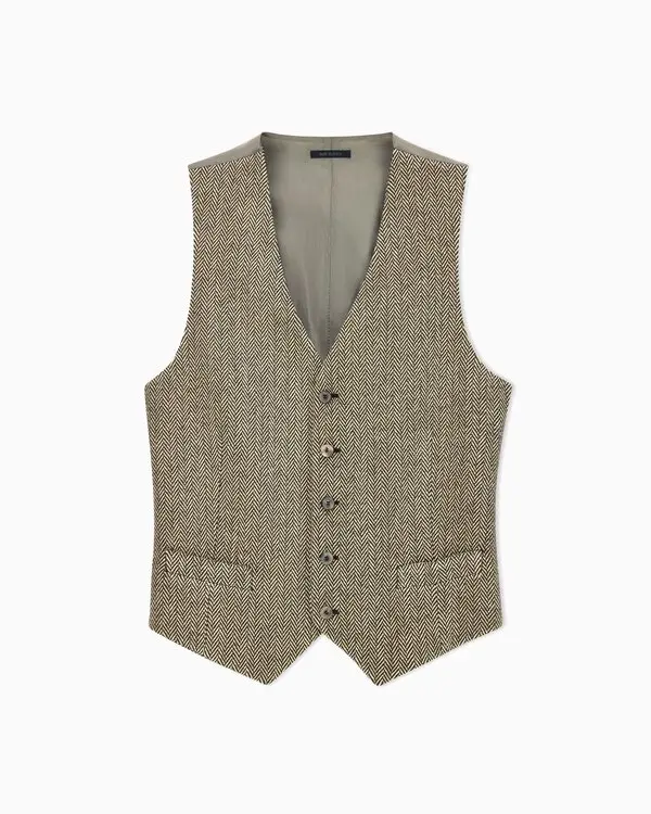 Giorgio Armani Archivio Fw1990 Single-breasted Waistcoat - Brown