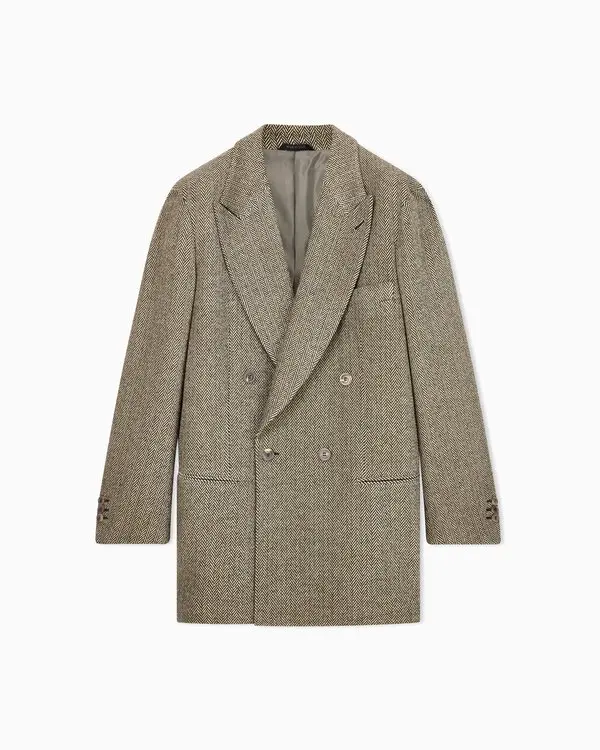 Giorgio Armani Archivio Fw1990 Double-breasted Jacket - Brown