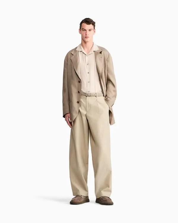 Giorgio Armani Archivio Double-pleat Wide-leg Trousers