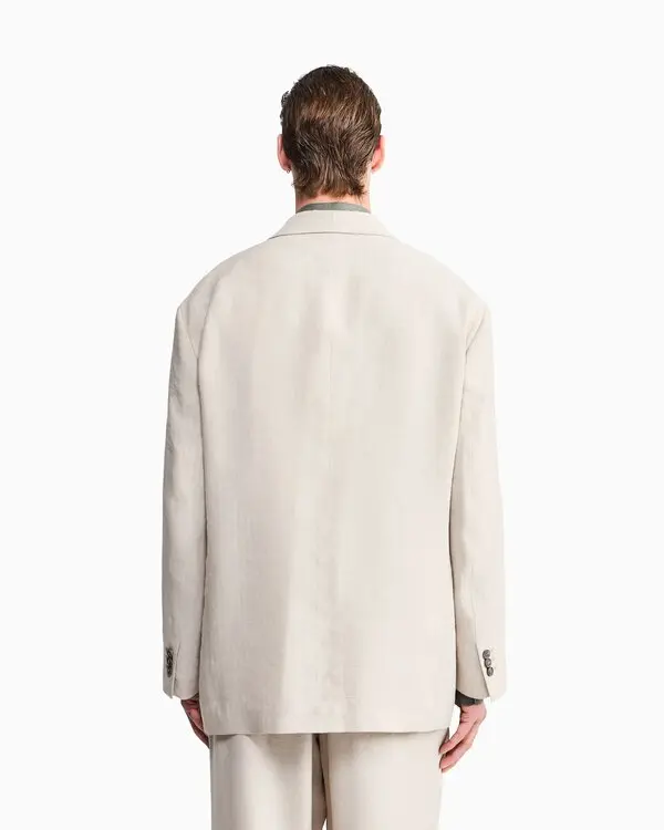 Giorgio Armani Archivio Ss1990 Double-breasted Shawl Lapel Jacket - Beige
