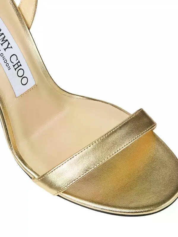 JIMMY CHOO Jenn Heeled Sandals - Gold