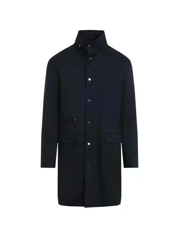 Kiton Concealed-fastening High-neck Coat