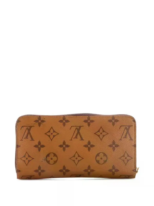 LOUIS VUITTON Zippy Wallet Reverse Monogram Canvas Small Wallets