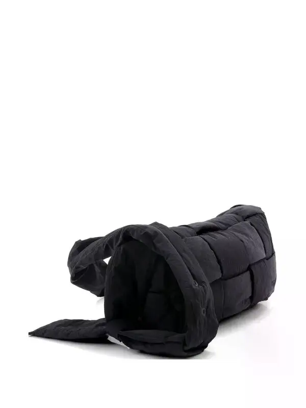 Bottega Veneta Padded Tech Cassette Intrecciato Nylon Crossbody Bag - Black