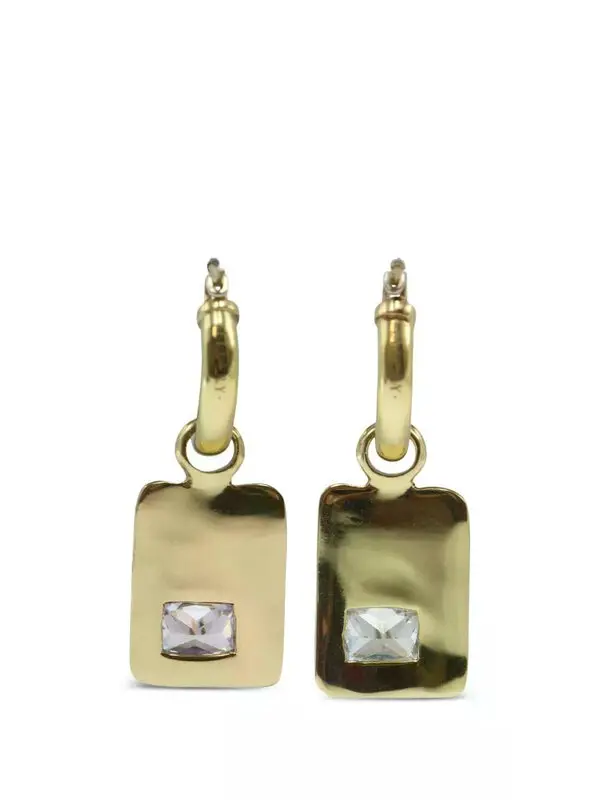 ELLERY Embellished Hoop Earrings - Gold