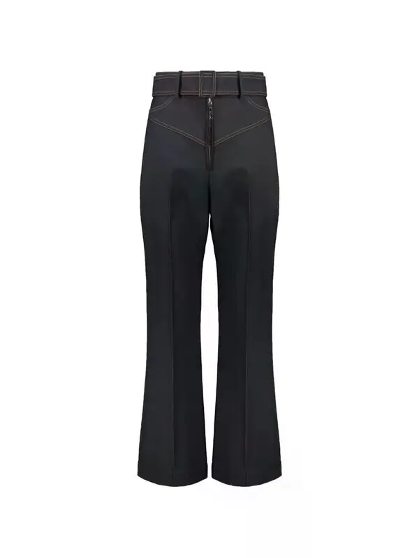 ELLERY Belted Contrast-stitch Trousers