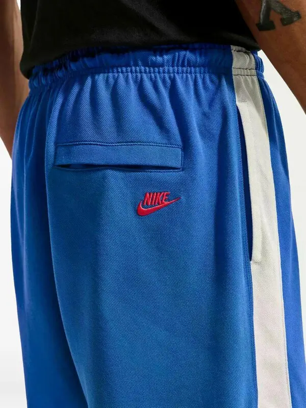 Nike Logo-print Mesh Shorts With Side Stripe Detail