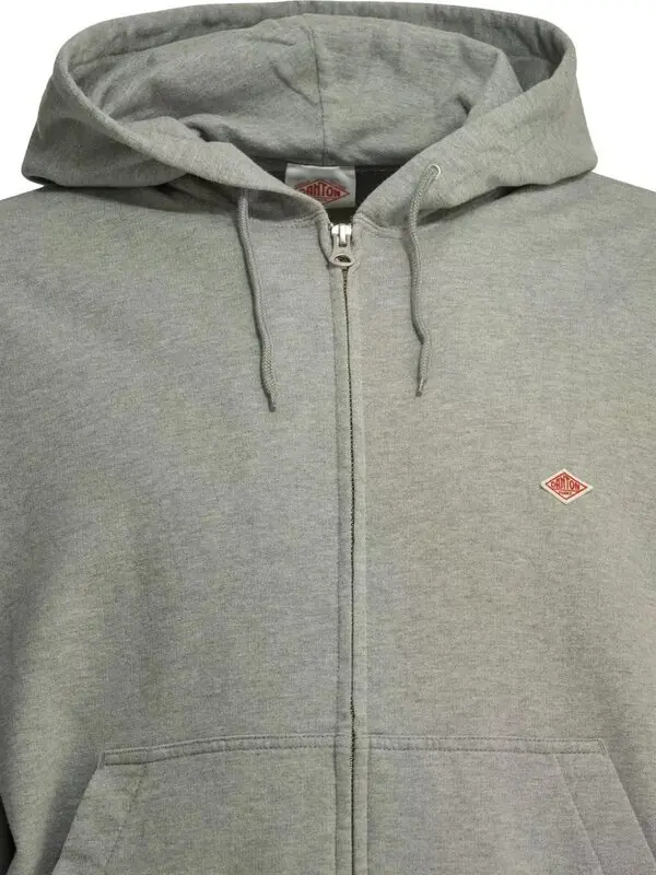 DANTON Logo Patch Zip-up Hoodie