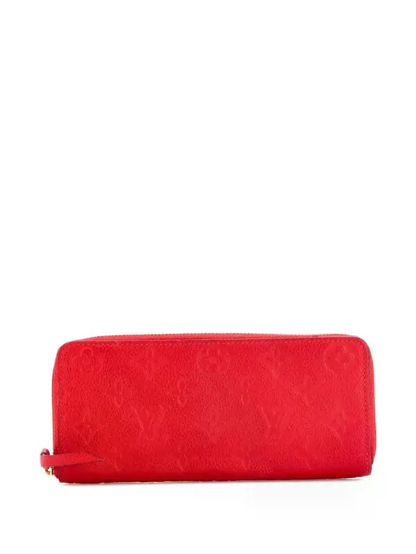 LOUIS VUITTON Clemence Wallet Monogram Empreinte Leather Small Wallets