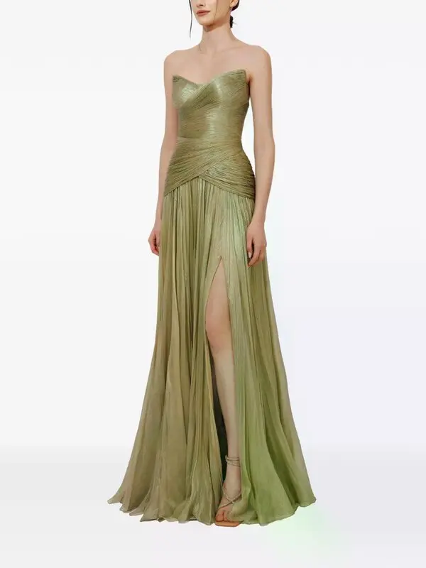 IRIS SERBAN Linda Ruched Maxi Gown