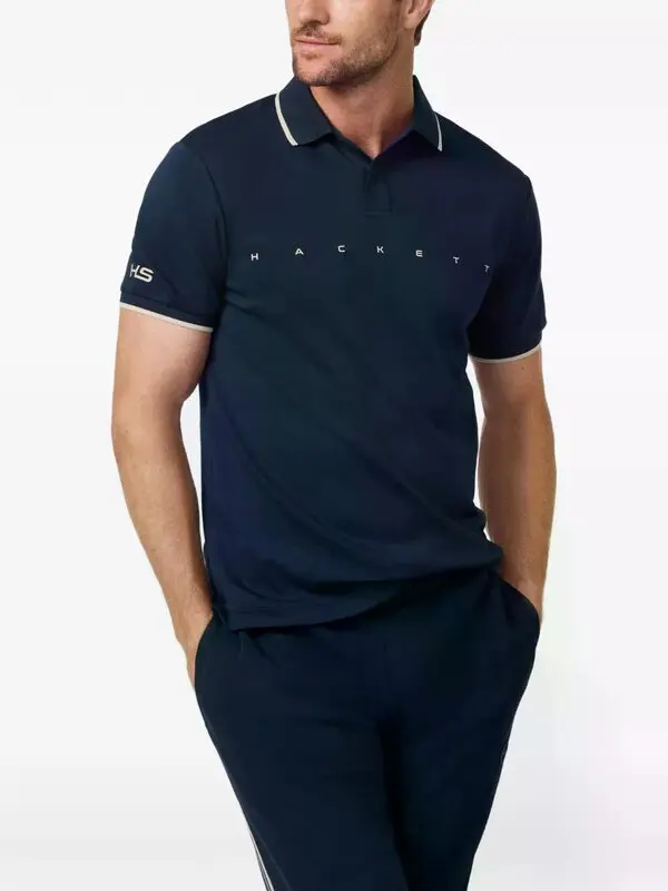 HACKETT LONDON Logo-print Short-sleeve Polo Shirt