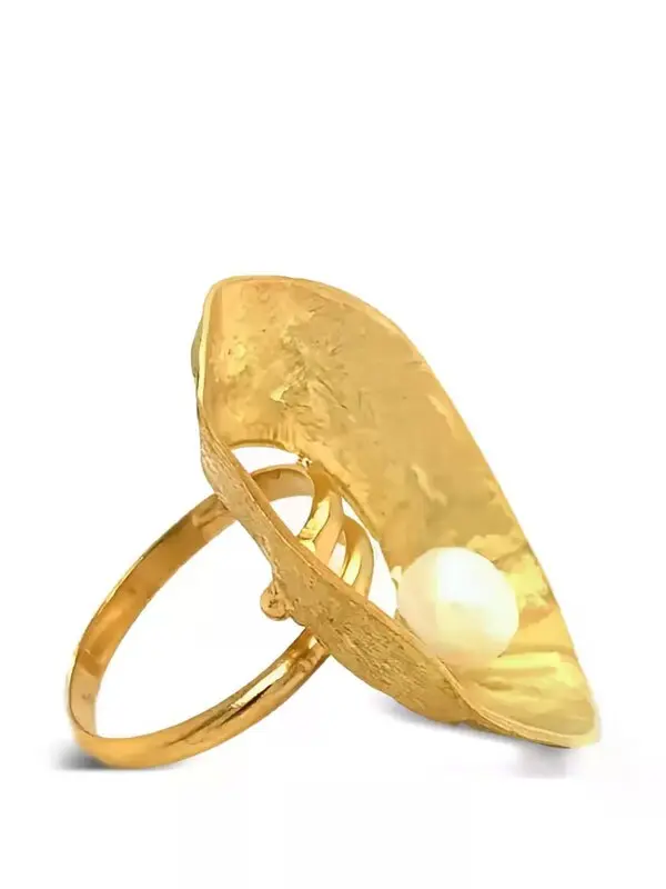 ESIN AKAN Sea & Moon Pearl-embellished Ring