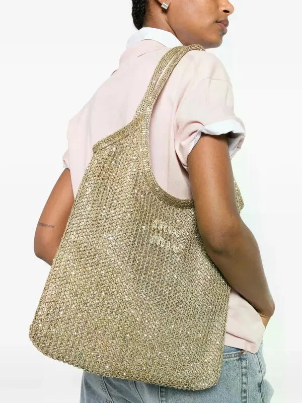 Miu Miu Sequin-embellished Shoulder Bag