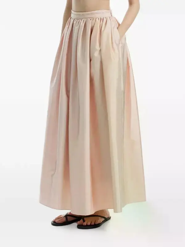 INTO THE EAST Pleated Silk Skirt
