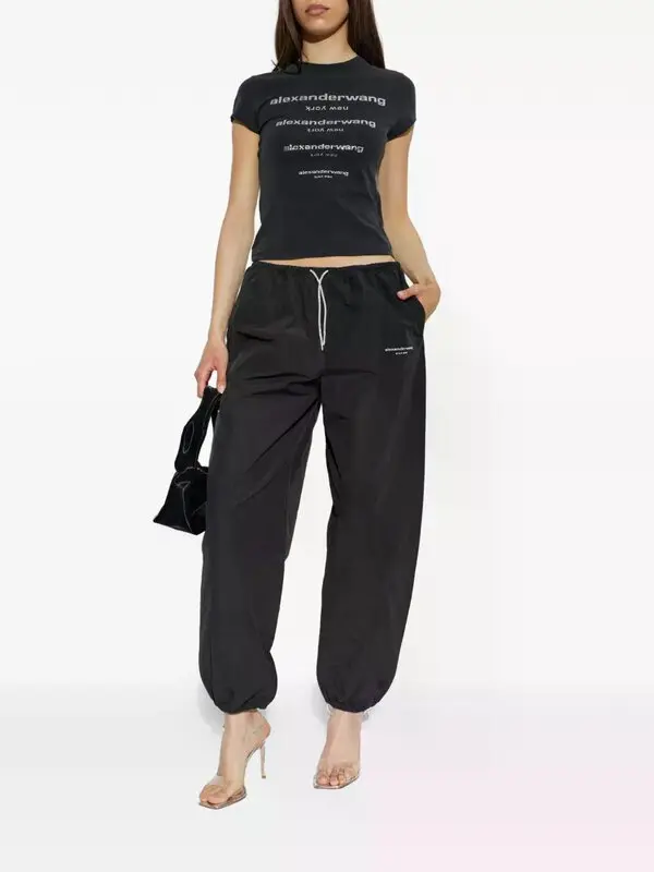 Alexander Wang Crystal-embellished Logo T-shirt