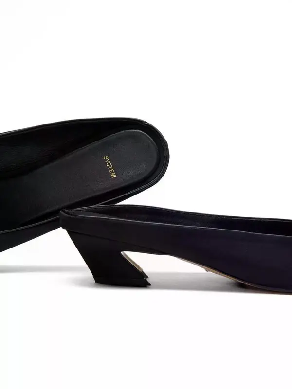 SYSTEM Curvea Open-toe Sculptural Heel Sandals