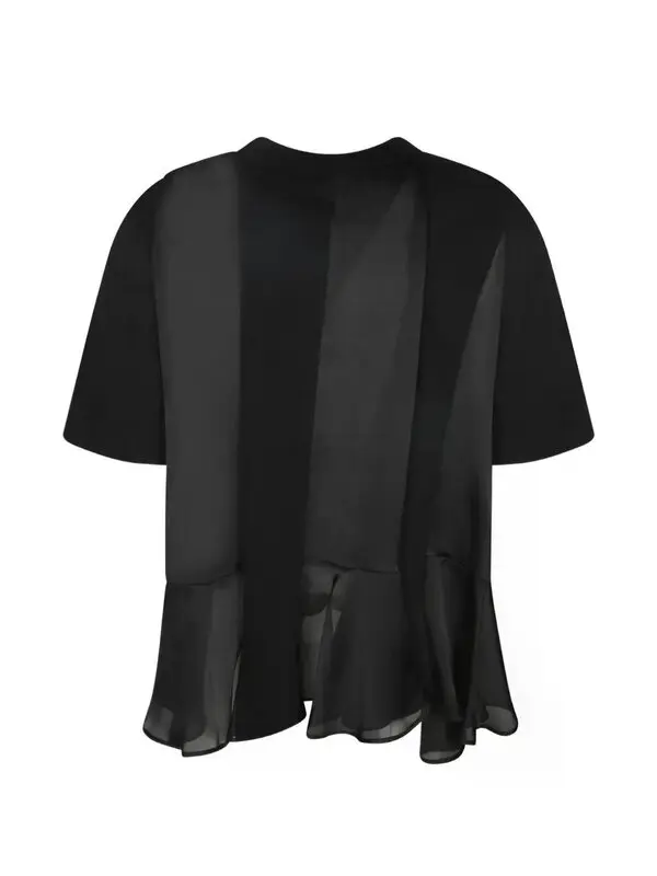 Sacai Pleated Panel Ruffle T-shirt