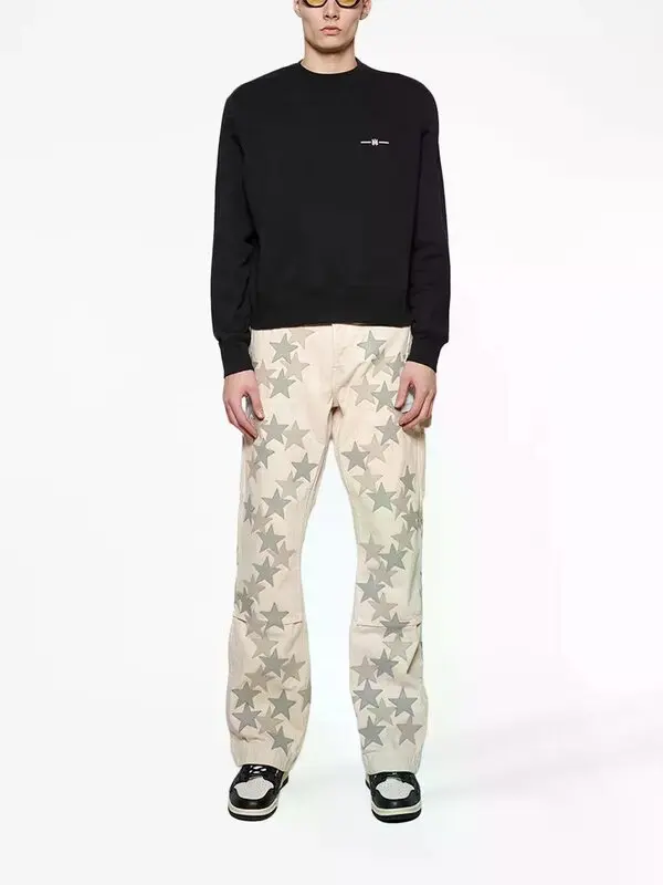 Amiri Star-print Straight-leg Trousers