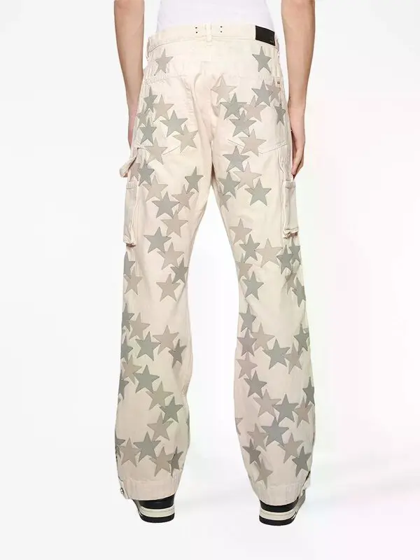 Amiri Star-print Straight-leg Trousers