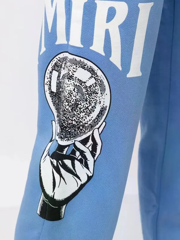 Amiri Cotton Jersey Graphic Print Drawstring Sweatpants