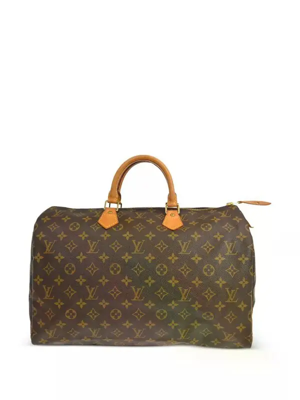 LOUIS VUITTON Speedy 40 Monogram Canvas Handbag - Brown