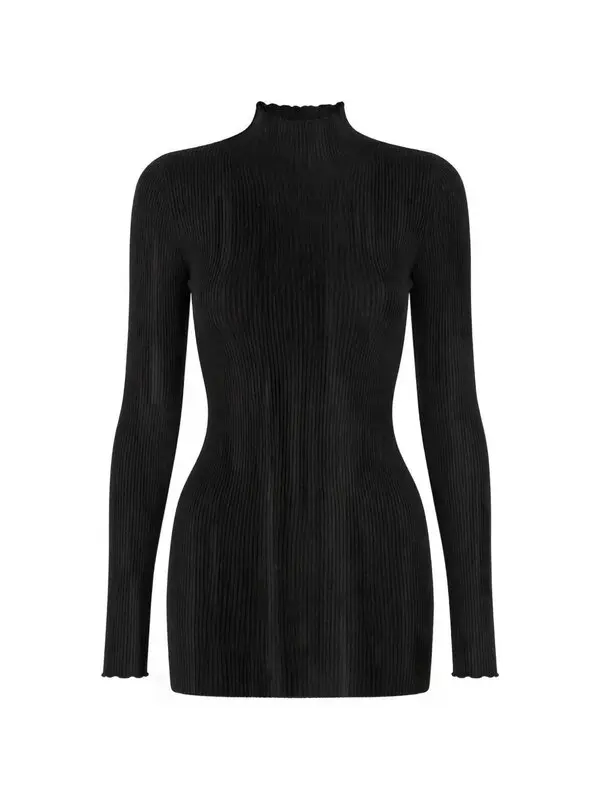 Rick Owens Ribbed Knit High-neck Sweater