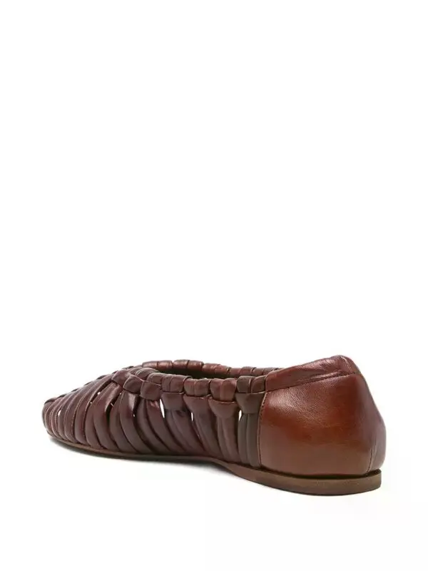 PANTANETTI Woven Leather Ballet Flats