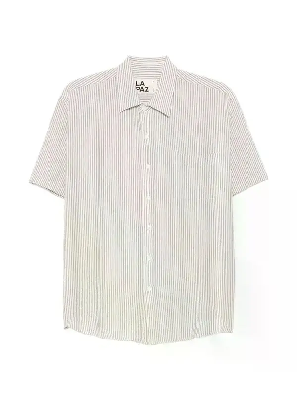 LA PAZ Stripe-print Seersucker Shirt