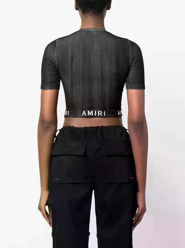 Amiri Logo-print Seamless Performance Top