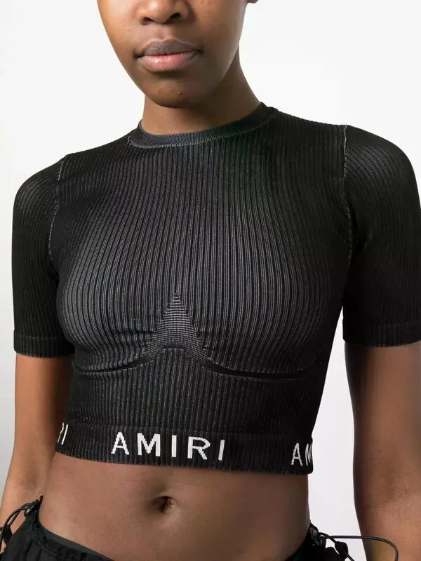 Amiri Logo-print Seamless Performance Top