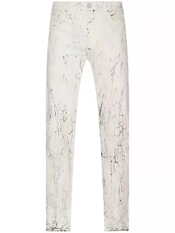 Amiri Mud Crack Straight-leg Jeans