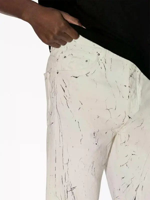 Amiri Mud Crack Straight-leg Jeans