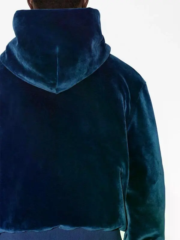 Amiri Velour Pouch-pocket Hoodie