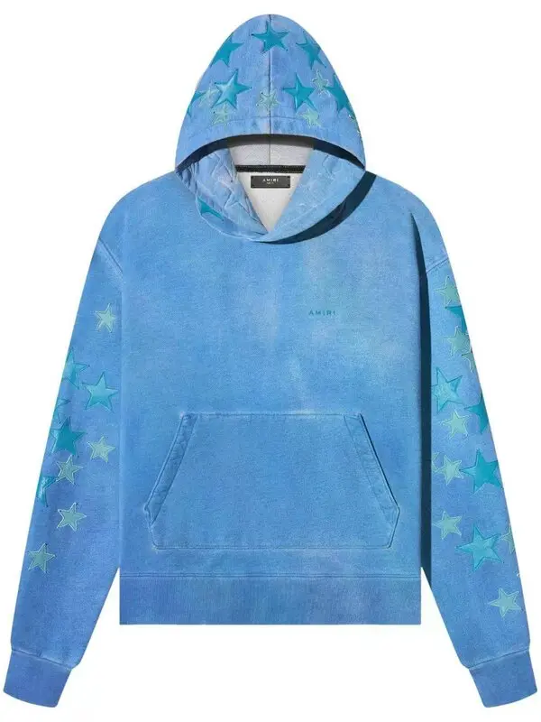 Amiri Spray-paint Effect Cotton Hoodie