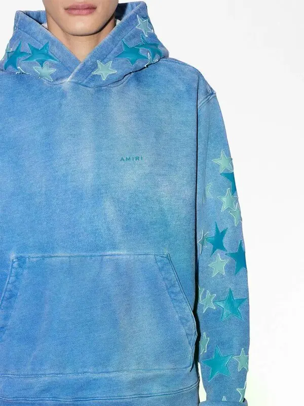 Amiri Spray-paint Effect Cotton Hoodie
