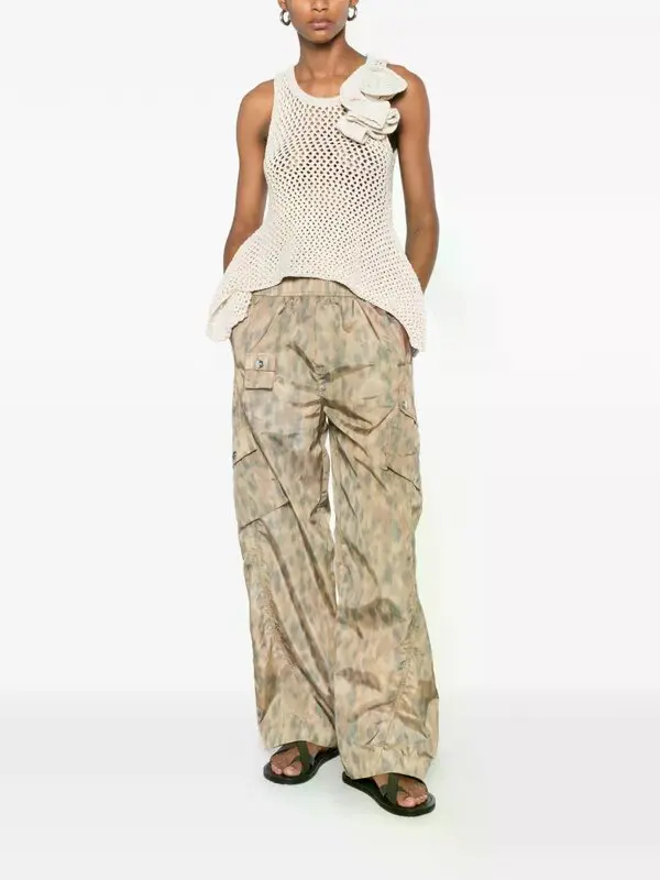 GANNI Printed Cargo Pants
