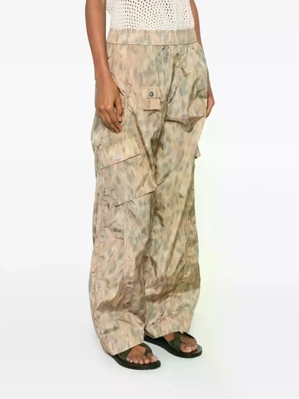GANNI Printed Cargo Pants