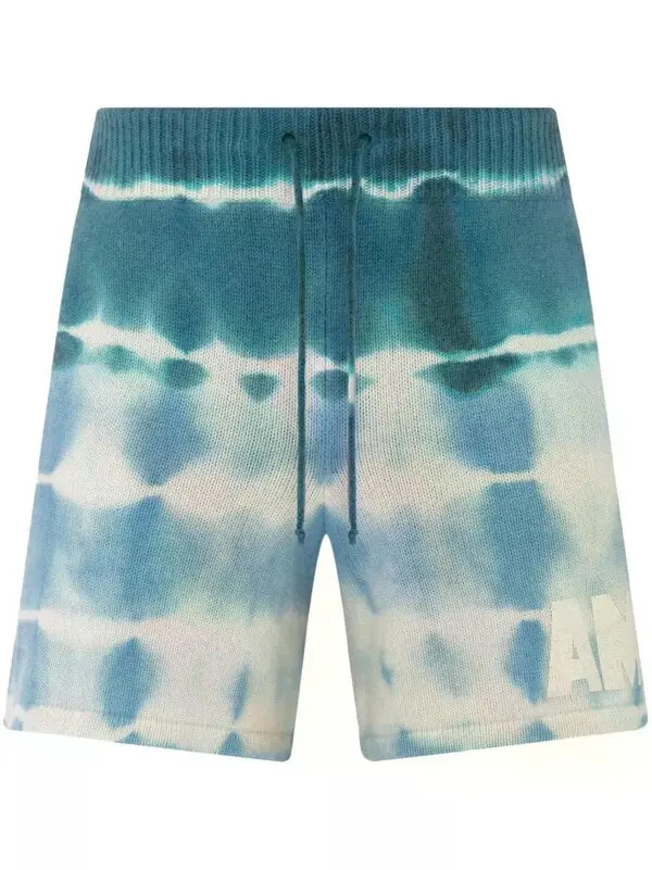Amiri Tie-dye Pattern Cashmere Blend Shorts