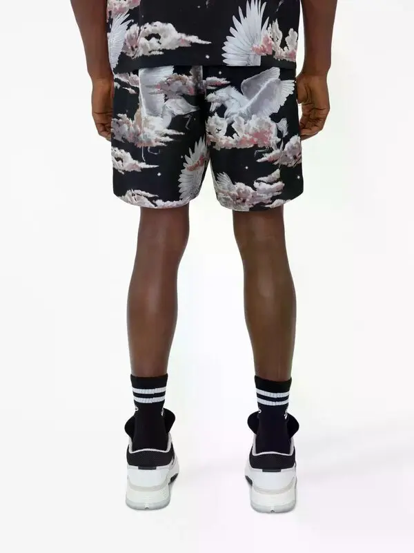 Amiri Graphic-print Silk Pyjama Shorts